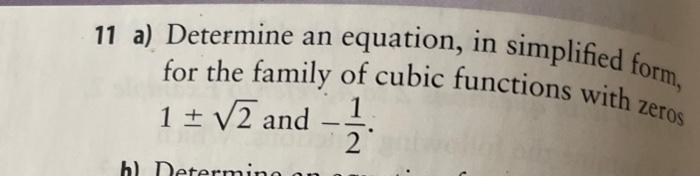 Solved a) Determine an equation, in simplified form, for the | Chegg.com