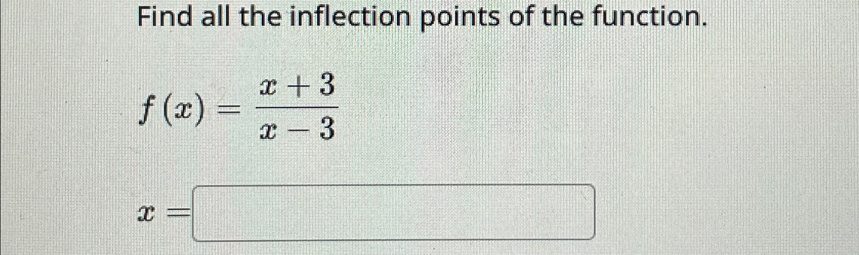 Solved Find all the inflection points of the | Chegg.com