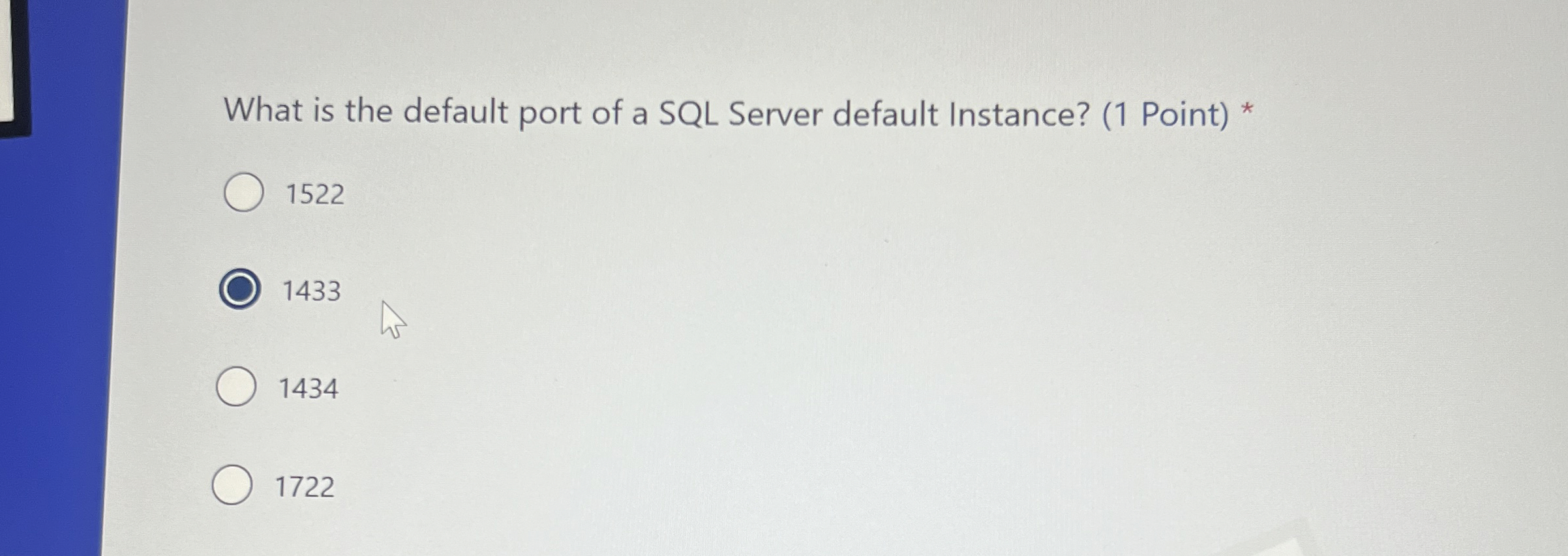 Solved What is the default port of a SQL Server default | Chegg.com