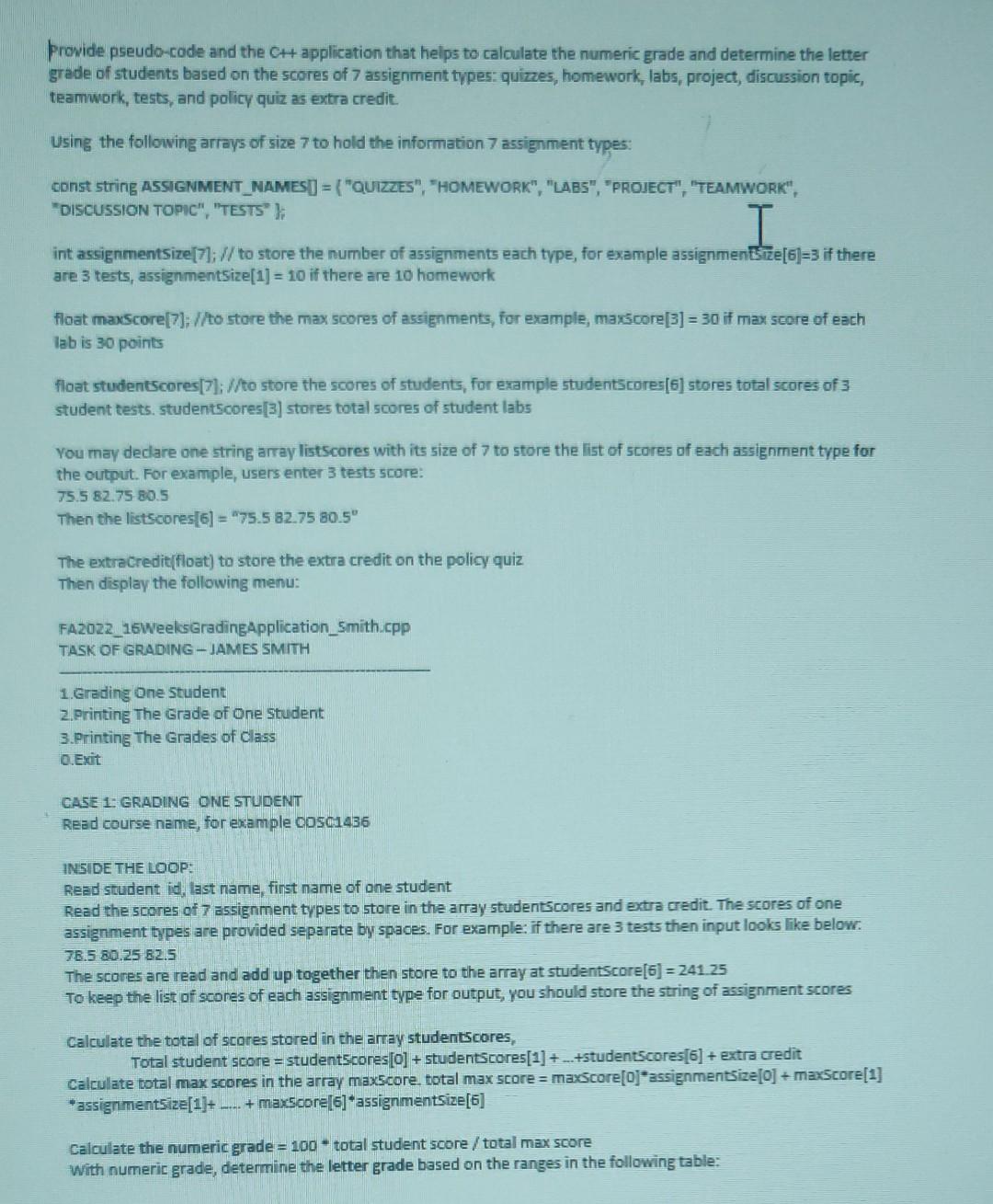 Solved Prowide pseudo-code and the Ct+ application that | Chegg.com