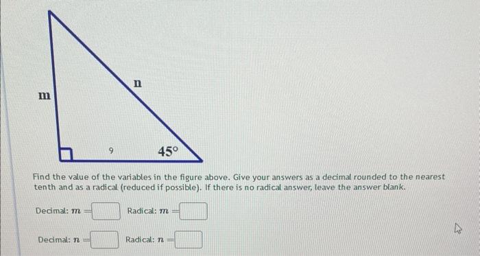 Solved Find the value of the variables in the figure above. | Chegg.com