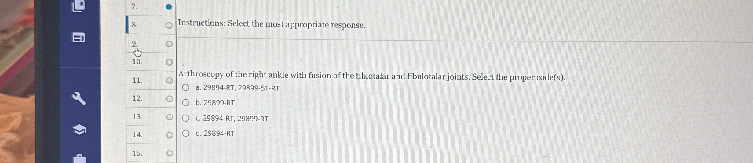 Solved Instructions: Select the most appropriate | Chegg.com