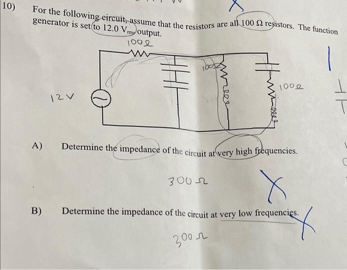 Solved for the following circuit, assume that the resistors | Chegg.com