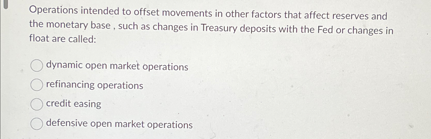 Solved Operations intended to offset movements in other | Chegg.com