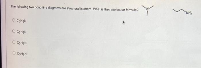 Solved The following two bond-line diagrams are structural | Chegg.com