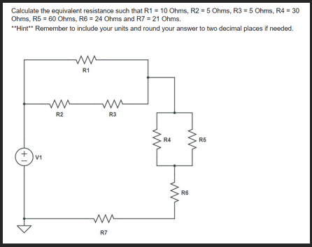 Solved Calculate the equivalent resistance such that R1=10 | Chegg.com