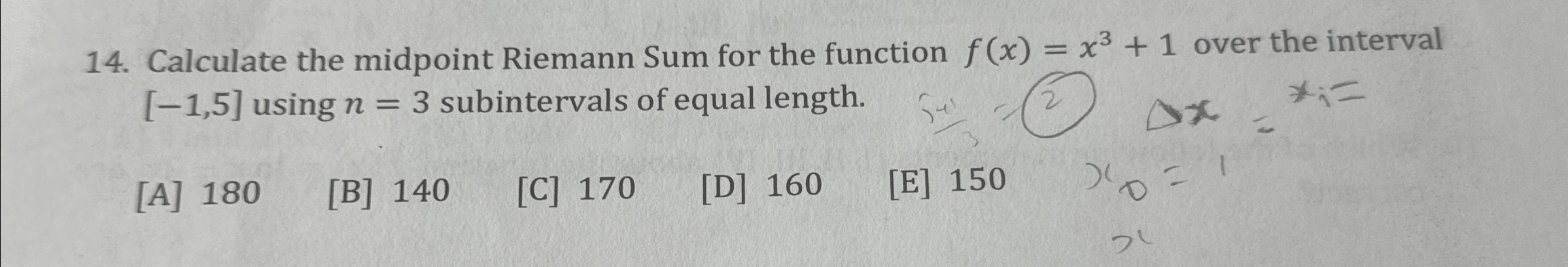 Solved Calculate the midpoint Riemann Sum for the function | Chegg.com
