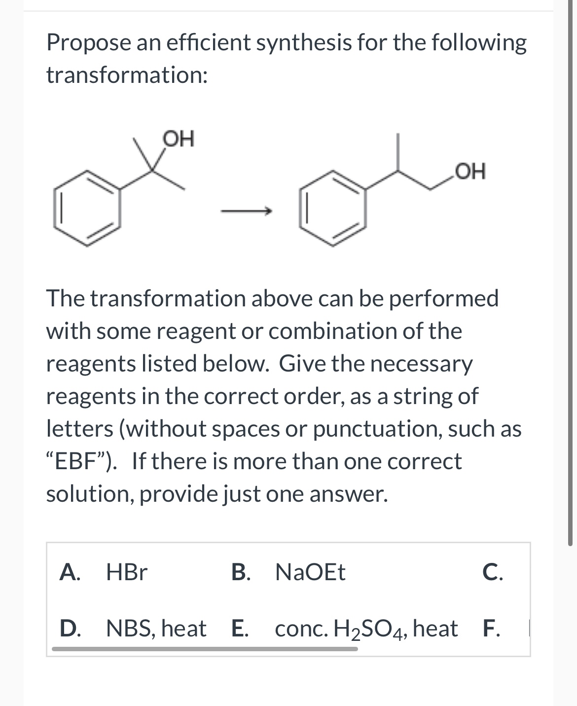 Propose an efficient synthesis for the | Chegg.com