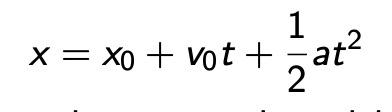 Solved x=x0+v0t+21at2 | Chegg.com