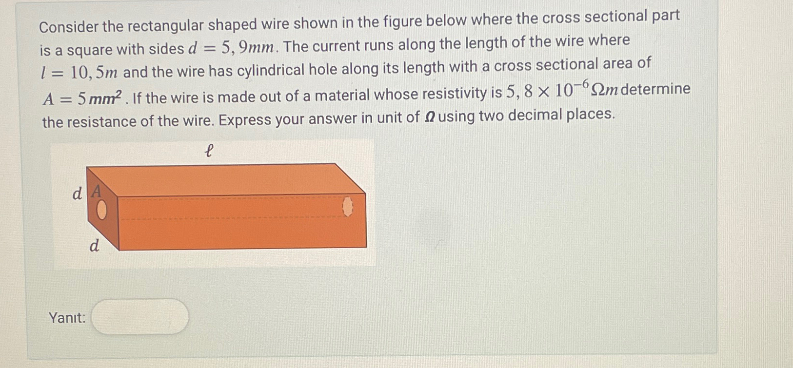 Solved Consider the rectangular shaped wire shown in the | Chegg.com