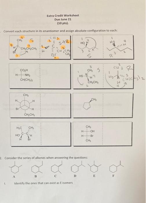 Solved Convert each structure in its enantiomer and assign | Chegg.com