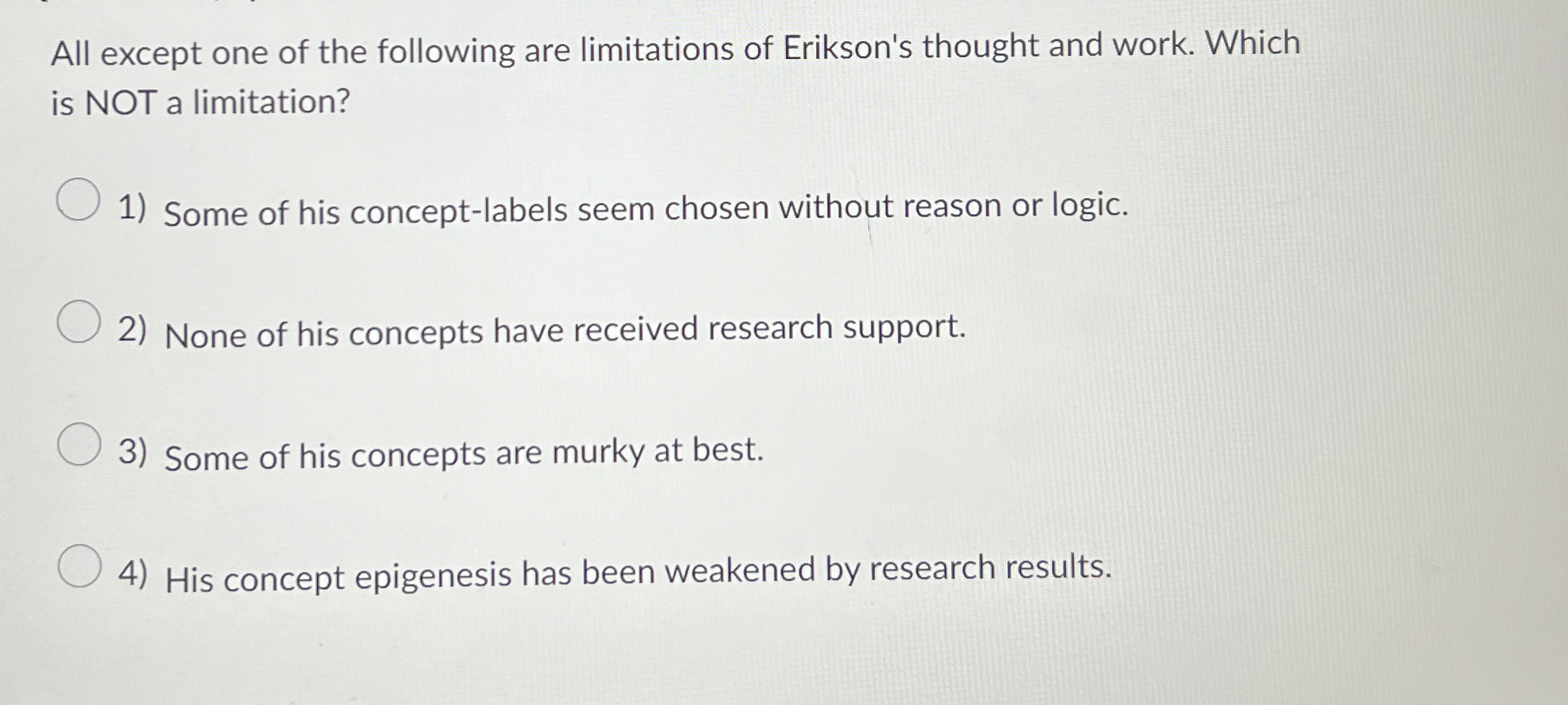 Solved All except one of the following are limitations of | Chegg.com