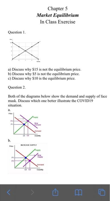 Solved Chapter 5 Market Equilibrium In Class Exercise | Chegg.com