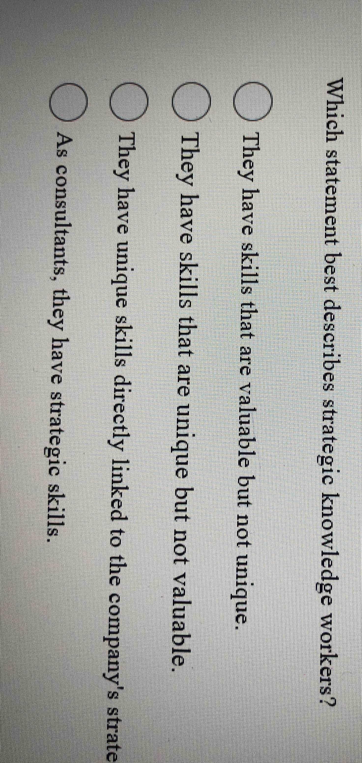 Solved Which statement best describes strategic knowledge | Chegg.com