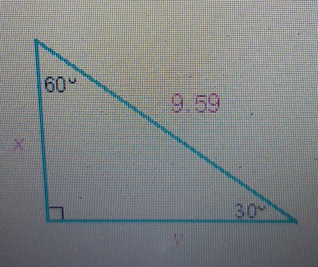 Solved Find the missing lengths in the triangle. Give the | Chegg.com