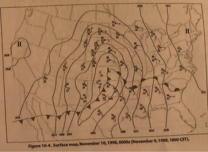 Solved Use the packet of surface analysis maps and | Chegg.com