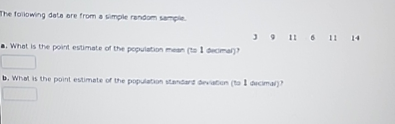 Solved The following dato are from a simple ranoom semple.a. | Chegg.com