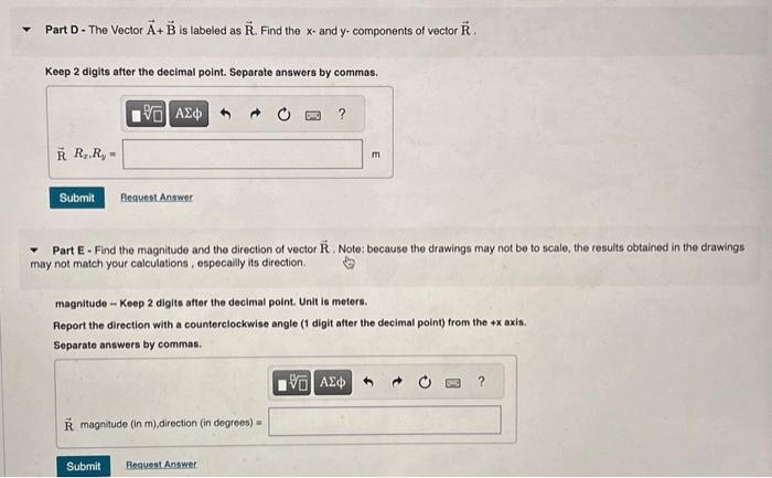 Solved Learning Goal: Vector Addition: Graphical method | Chegg.com
