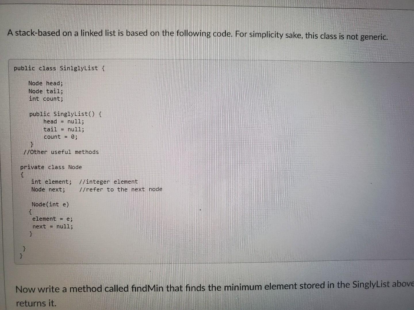 Solved A stack-based on a linked list is based on the | Chegg.com