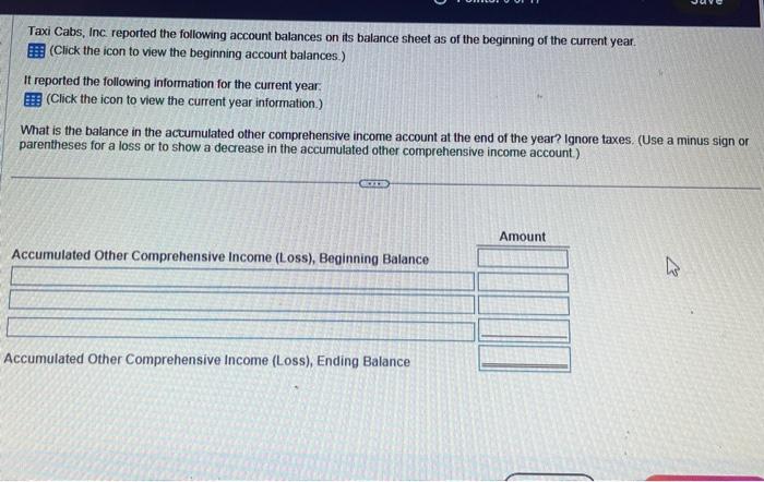 Solved Taxi Cabs, Inc. reported the following account | Chegg.com