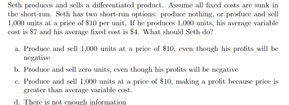 Solved I'm pretty sure the answer is c, ﻿but I wanted to | Chegg.com