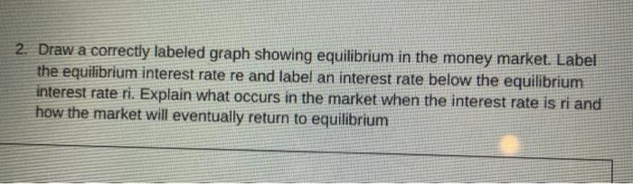 Solved 2. Draw a correctly labeled graph showing equilibrium | Chegg.com