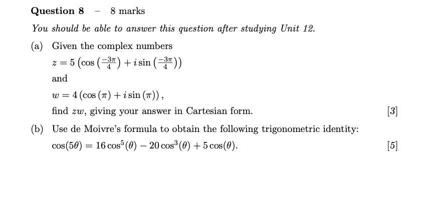 Solved Question 8-8 marksYou should be able to answer this | Chegg.com Solved Question 8-8 marksYou should be able to answer this | Chegg.com