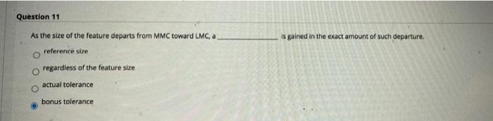 Solved Question 18 The datum feature simulator for the | Chegg.com