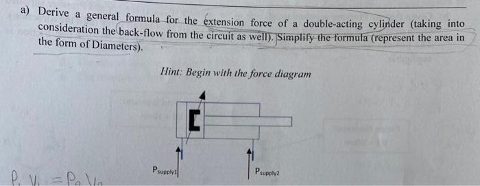 Solved a) Derive a general formula for the extension force | Chegg.com