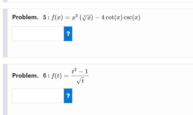 Solved For each of the following, calculate the | Chegg.com