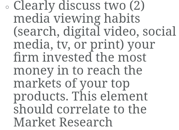 Solved Clearly discuss two (2) media viewing habits (search, | Chegg.com