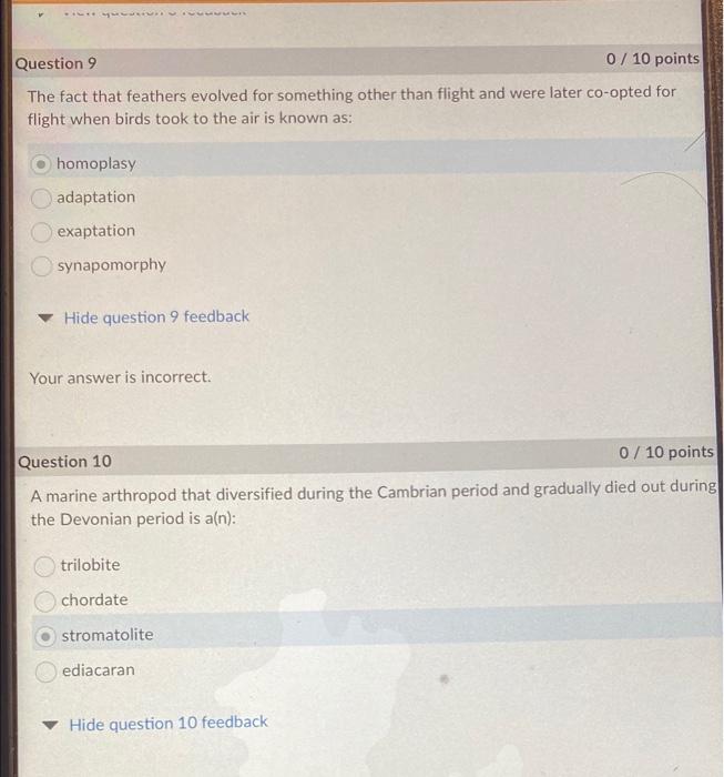 Solved The fact that feathers evolved for something other | Chegg.com