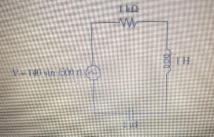 Solved Determine The Rms Voltage Drop Across The Inductor