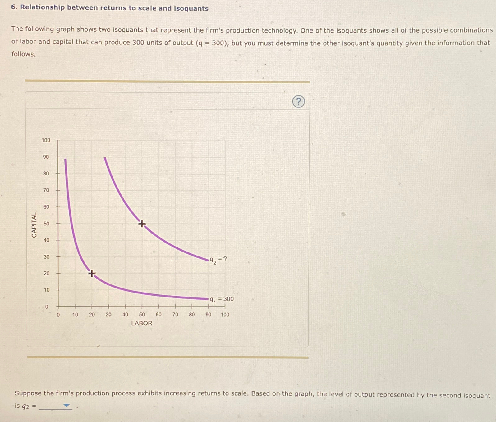Solved Relationship between returns to scale and | Chegg.com