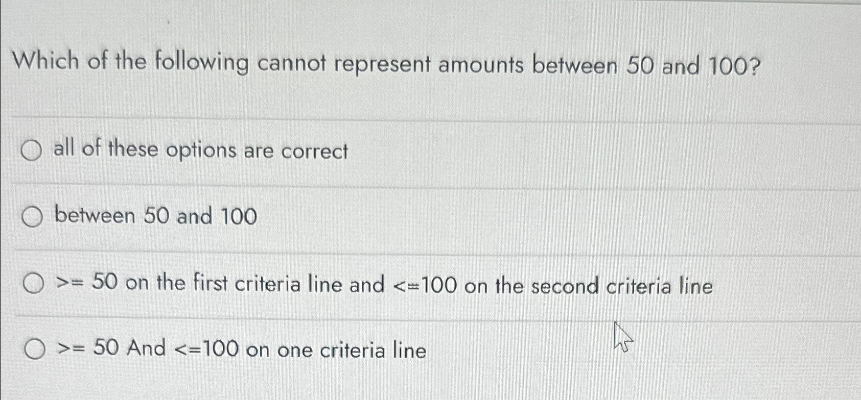 Solved Which of the following cannot represent amounts | Chegg.com