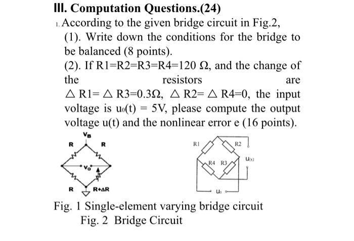 Solved III. Computation Questions.(24) 1. According to the | Chegg.com