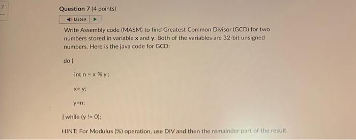 Solved Write Assembly code (MASM) to find Greatest Common | Chegg.com Solved Write Assembly code (MASM) to find Greatest Common | Chegg.com