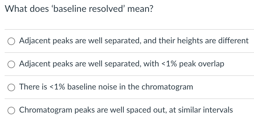 Solved What does baseline resolved mean? | Chegg.com