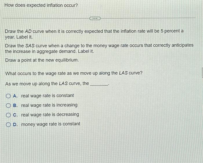 Solved How does expected inflation occur? Draw the AD curve | Chegg.com