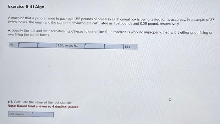 Solved Exercise 6-1 Static According to a survey, high | Chegg.com