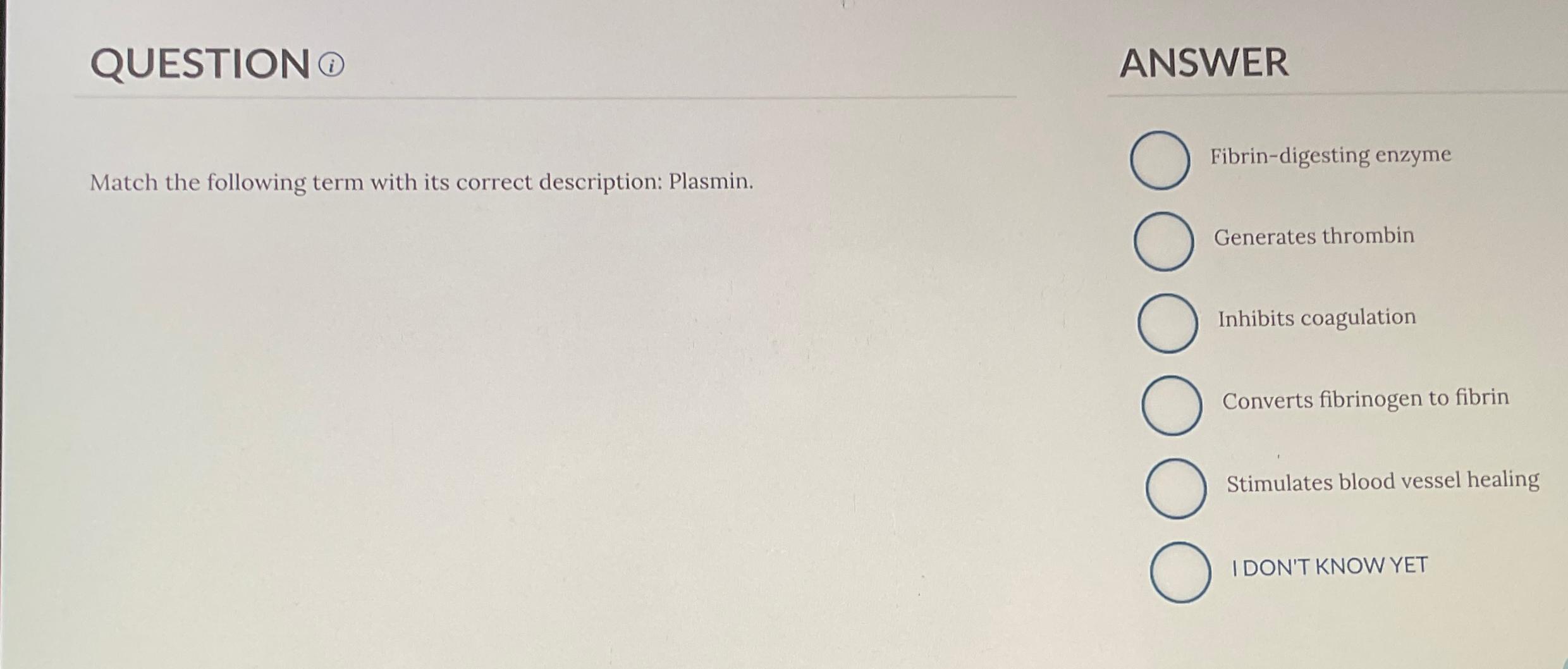 Solved QUESTIONANSWERMatch the following term with its | Chegg.com