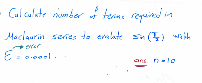 Solved Calculate number of terms required in Maclaurin | Chegg.com