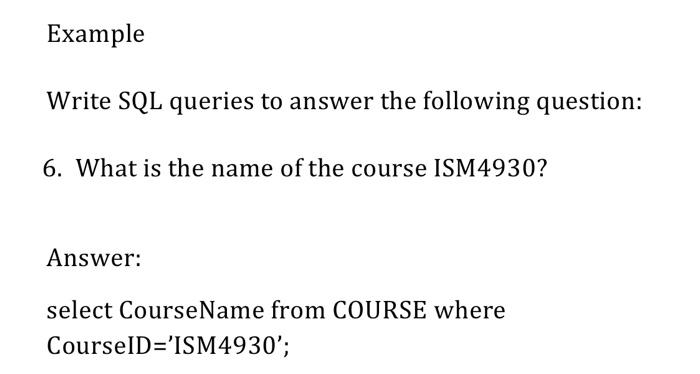 Solved COMPLETE THE FOLLOWING SQL TASKS: Consider the | Chegg.com