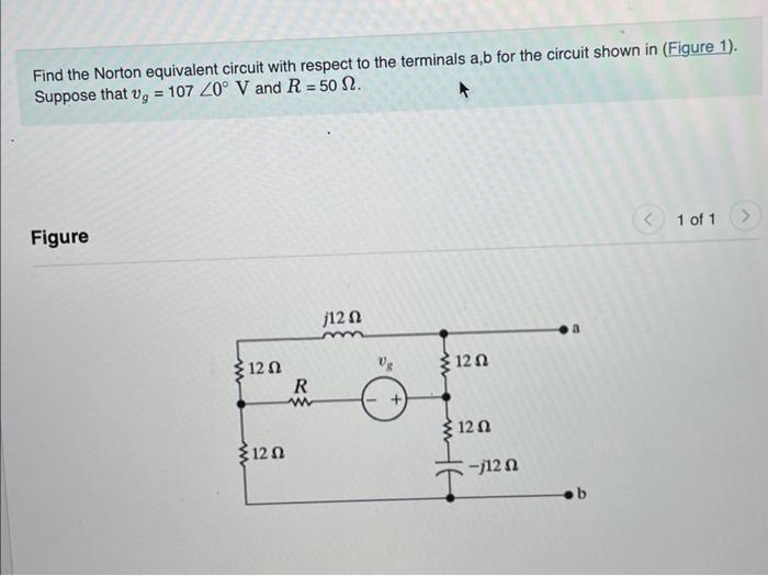 Solved Find the Norton equivalent circuit with respect to | Chegg.com