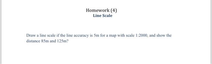 Solved Homework (4) Line Scale Draw a line scale if the line | Chegg.com