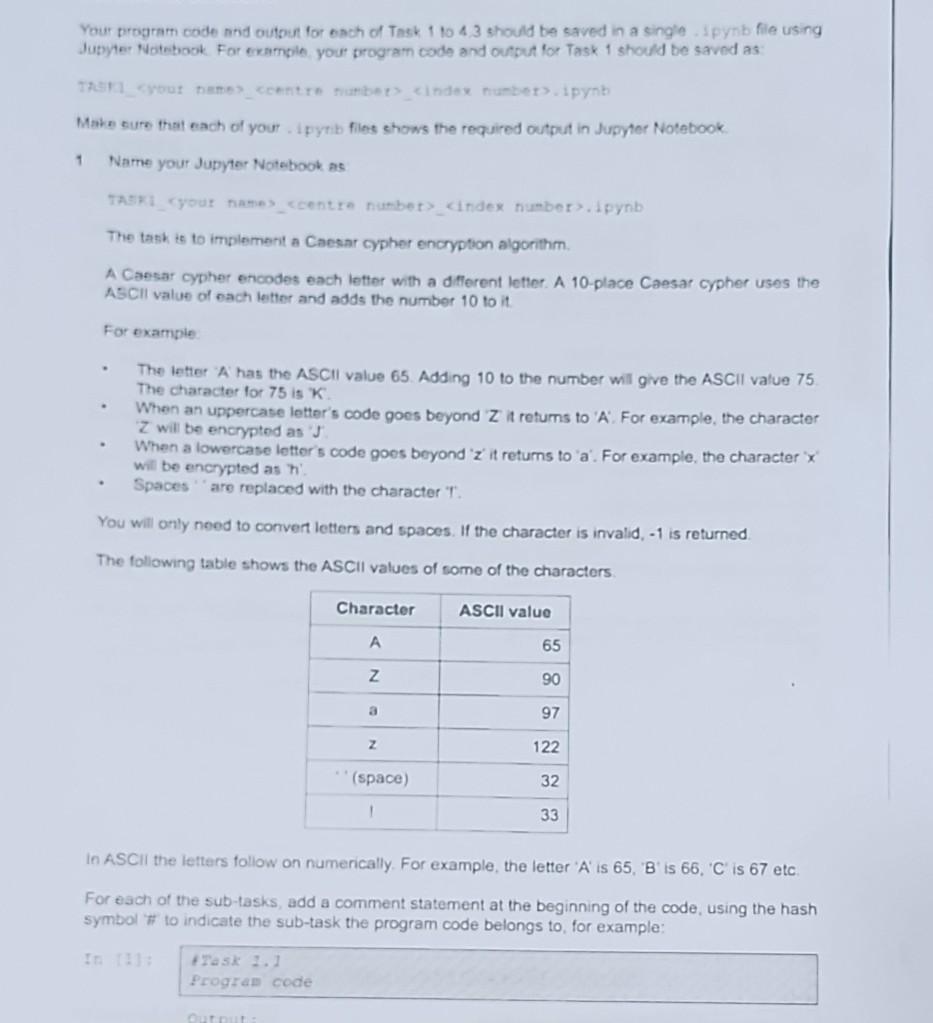 Vour program code nnd outout for onch of Task 1 10 | Chegg.com