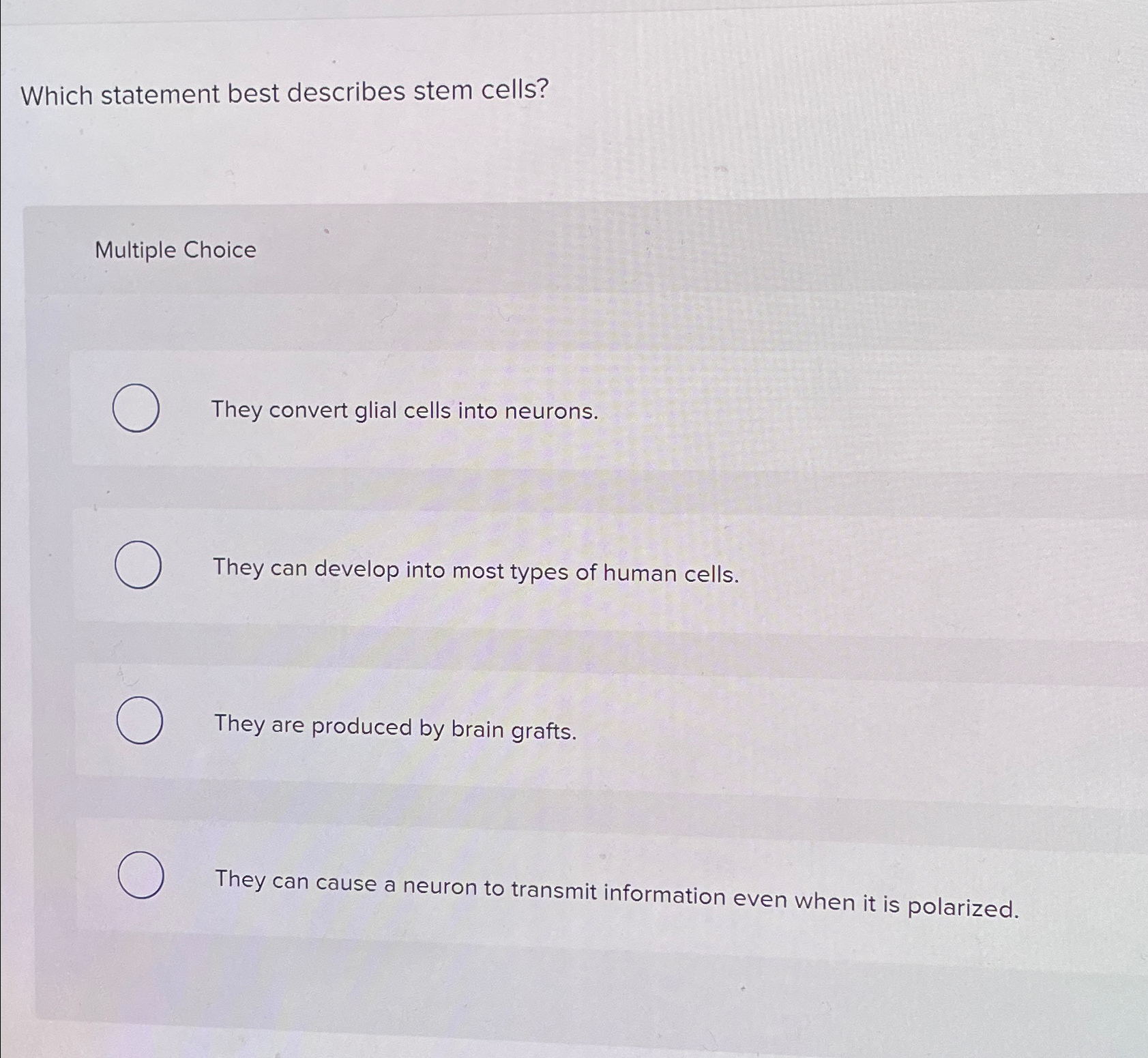 Solved Which statement best describes stem cells?Multiple | Chegg.com