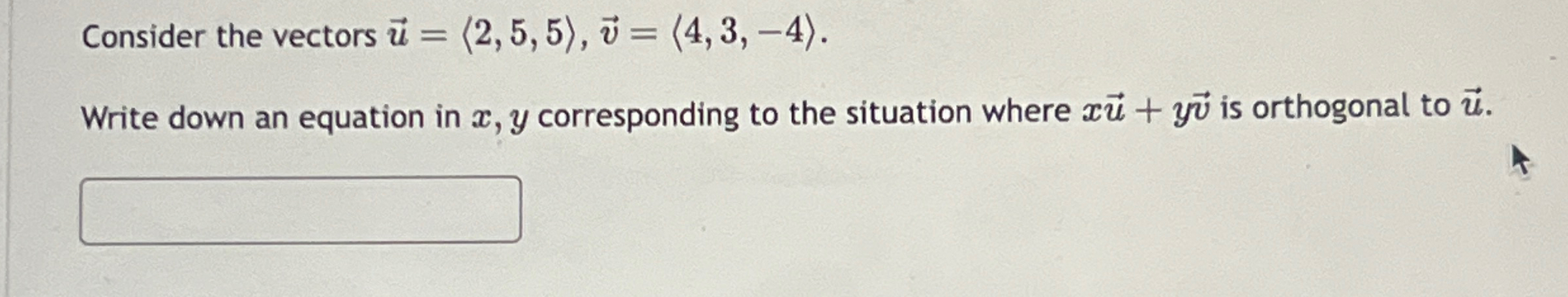 Solved Consider the vectors | Chegg.com