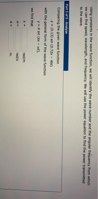 Solved Tutorial Exercise A sinusoidal wave on a string is | Chegg.com