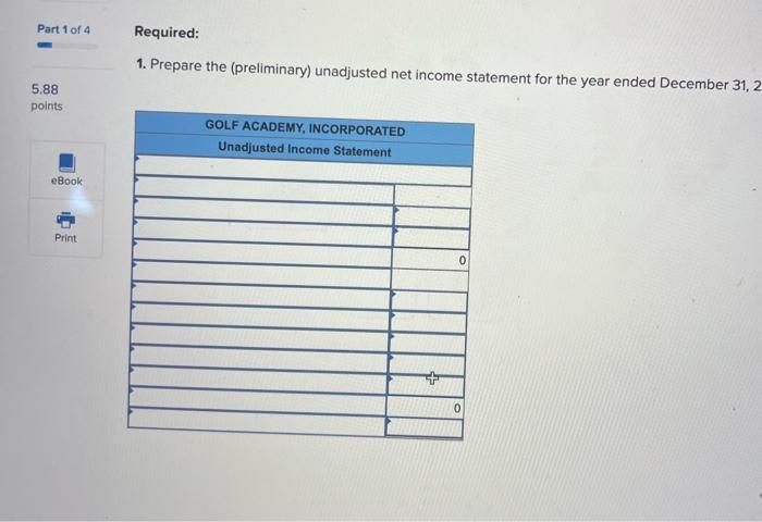 Solved Golf Academy, Incorporated, provides private golf | Chegg.com